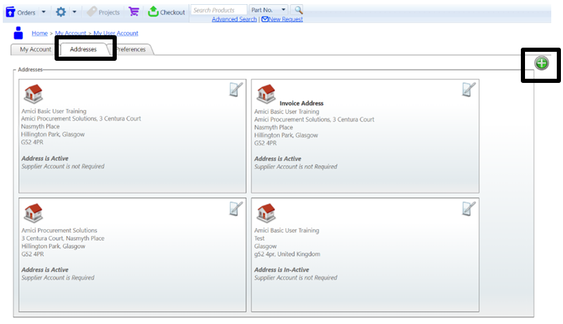 How to add a new address